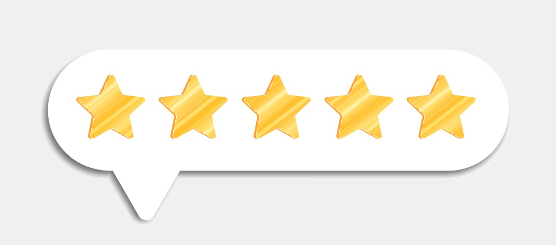 Five 5 star rank sign Royalty Free Vector Image