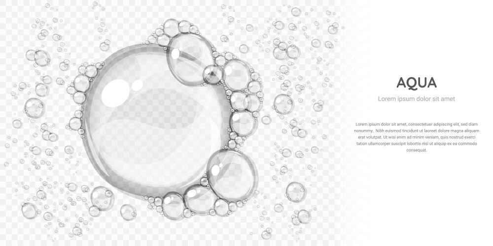 Realistic bath foam with bubbles isolated Vector Image