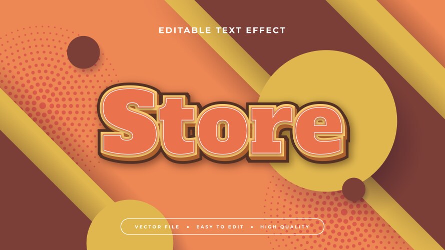 Red orange and yellow thrift shop 3d editable Vector Image