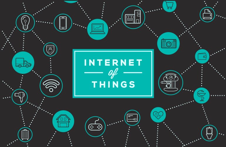 Internet of things iot devices and connectivity Vector Image