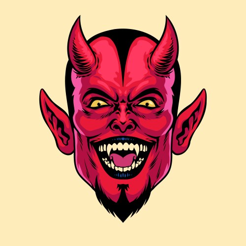 Devil head mascot Royalty Free Vector Image - VectorStock