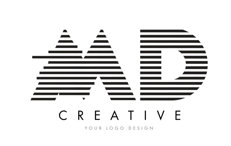 Md modern letter logo design with swoosh Vector Image