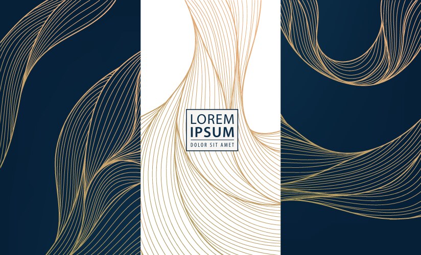 Set of wave design line labels sea Royalty Free Vector Image