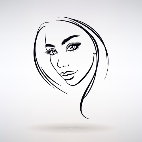 Beautiful face Royalty Free Vector Image - VectorStock