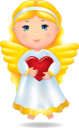 Angel with gift Royalty Free Vector Image - VectorStock