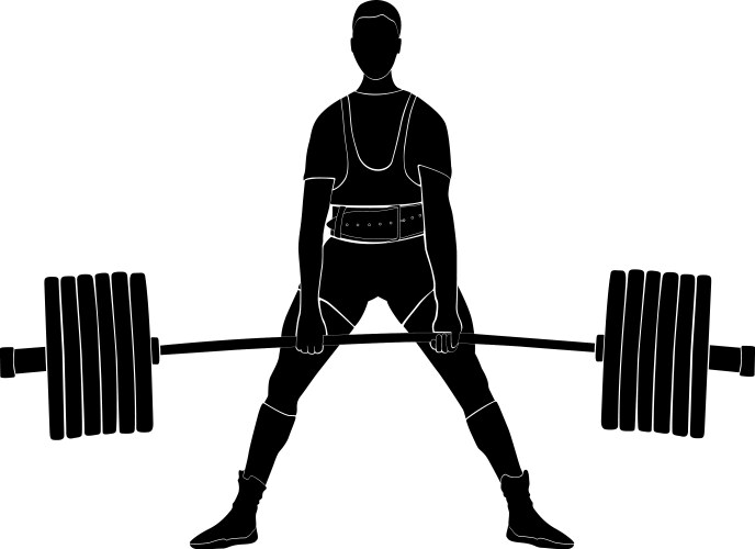 Powerlifter exercise deadlift Royalty Free Vector Image