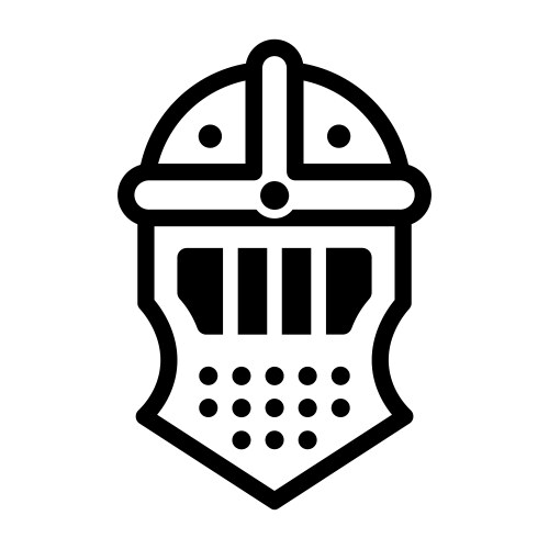 Black knight icon on white background Royalty Free Vector