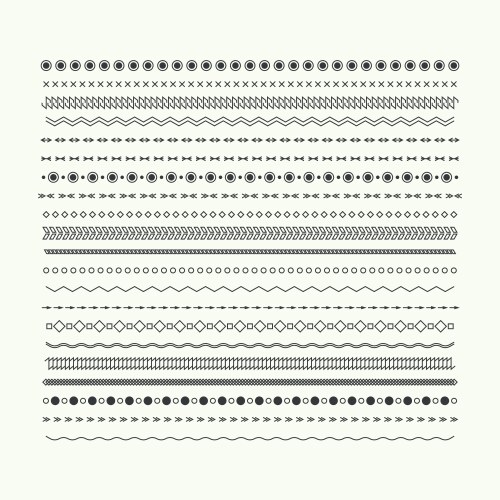 Dividers set isolated Royalty Free Vector Image