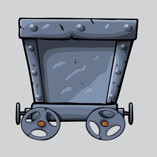 Mine cart Royalty Free Vector Image - VectorStock