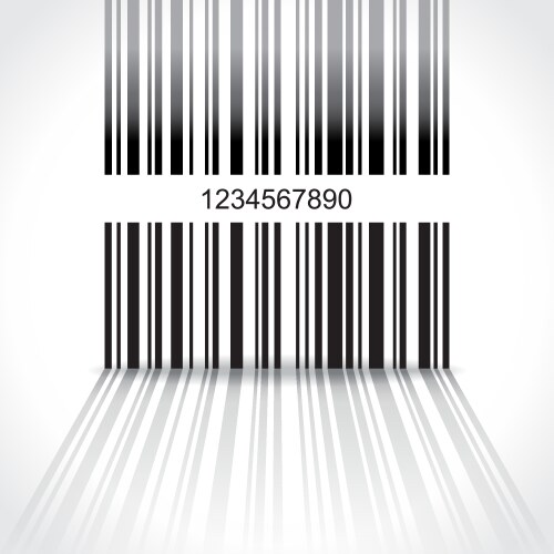 Barcode isolated on transparent background Vector Image