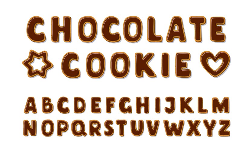 Chocolate pink alphabet Royalty Free Vector Image