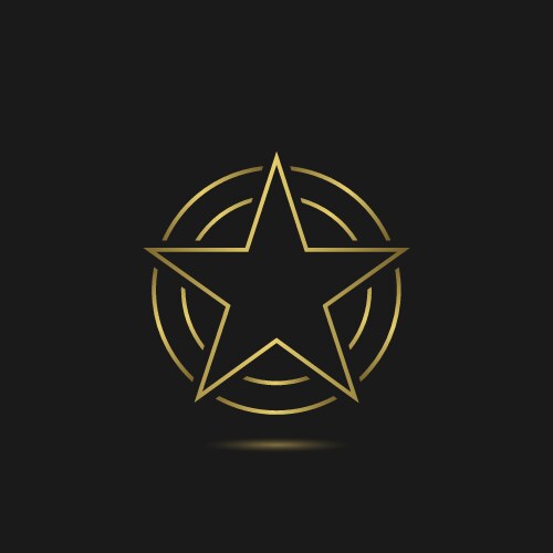 Golden star Royalty Free Vector Image - VectorStock