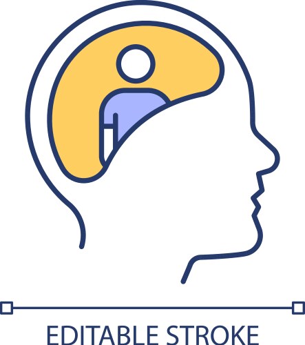 Working memory blue gradient concept icon Vector Image