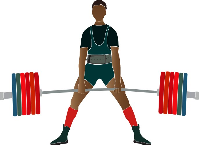 Male powerlifter competition Royalty Free Vector Image