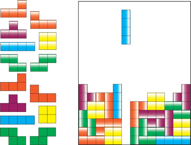 Creative tetris - video Royalty Free Vector Image
