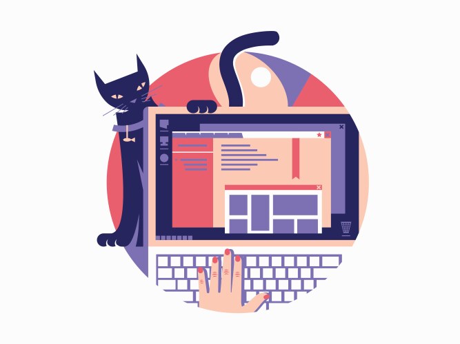 Y2k retro browser windows page computer interface Vector Image