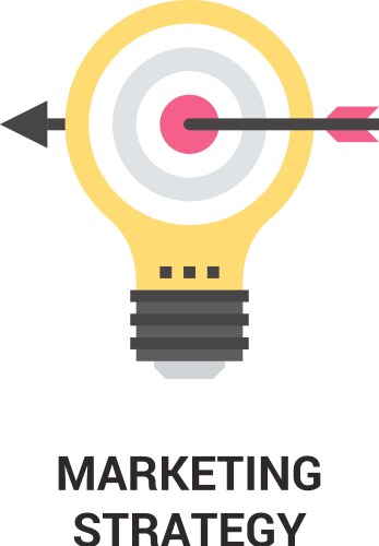 Marketing strategy icon Royalty Free Vector Image