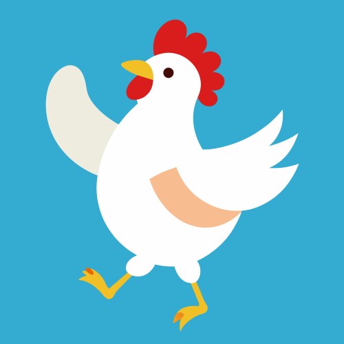 Chicken reading icon Royalty Free Vector Image