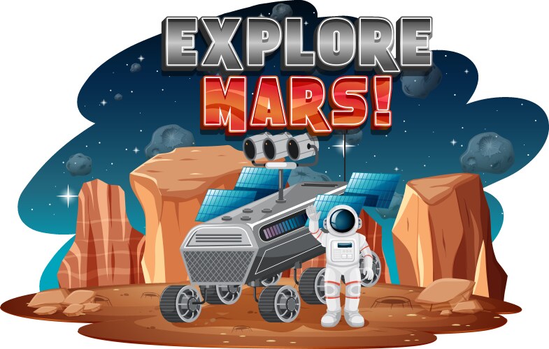 Space exploration is getting closer the astronaut Vector Image