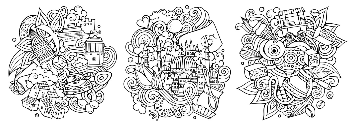 Islamic Doodles Vector Images (over 8,700)