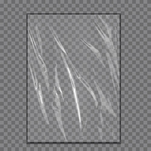 Realistic plastic wrap texture stretched Vector Image