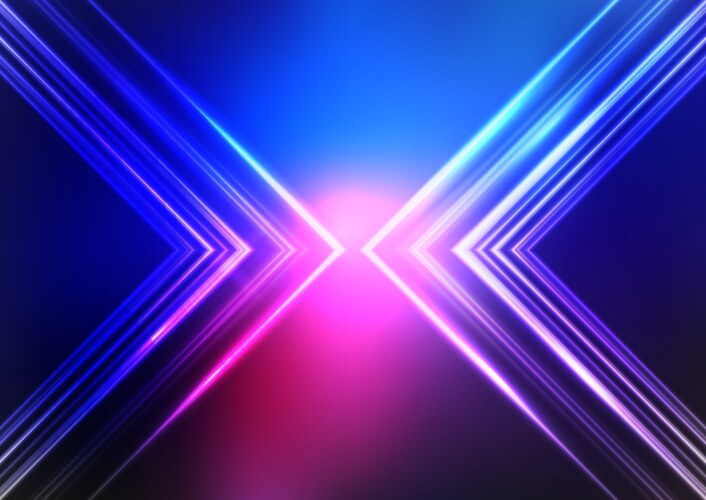 Abstract rainbow neon corners background Vector Image