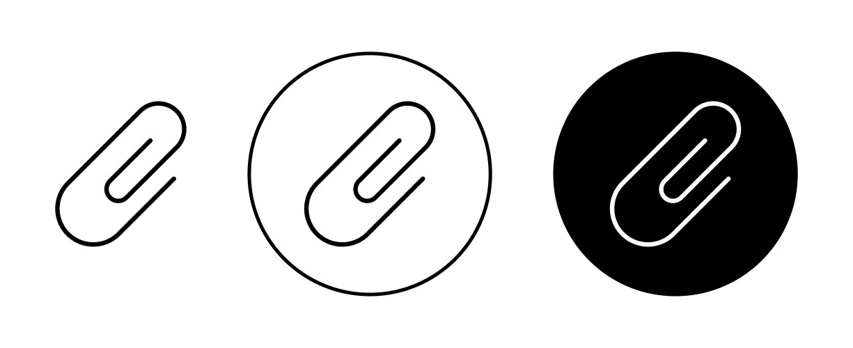 Attachment clip icon Royalty Free Vector Image