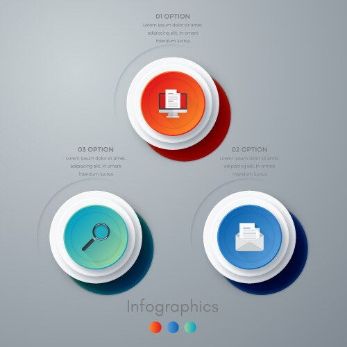 Infographics three options Royalty Free Vector Image