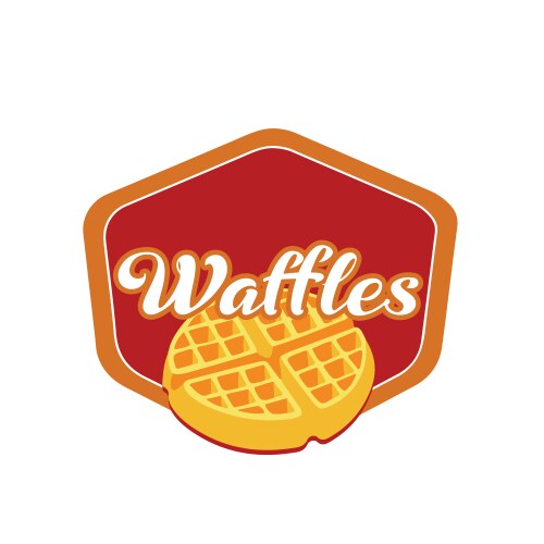 Logo for belgian waffle Royalty Free Vector Image