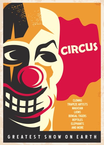 Circus advertising poster Royalty Free Vector Image