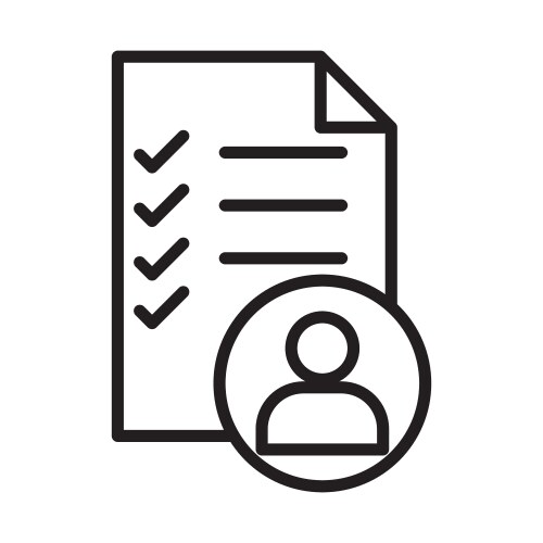 Course completion certificate icon linear Vector Image