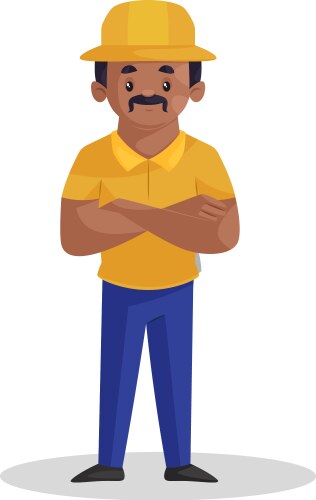 Cartoon man builder Royalty Free Vector Image - VectorStock
