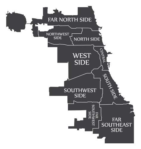 USA States Map with Borders & Abbreviations Vector Image