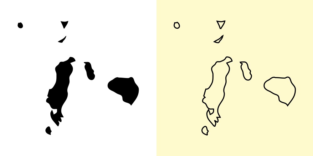 Cavite map philippines asia filled and outline Vector Image