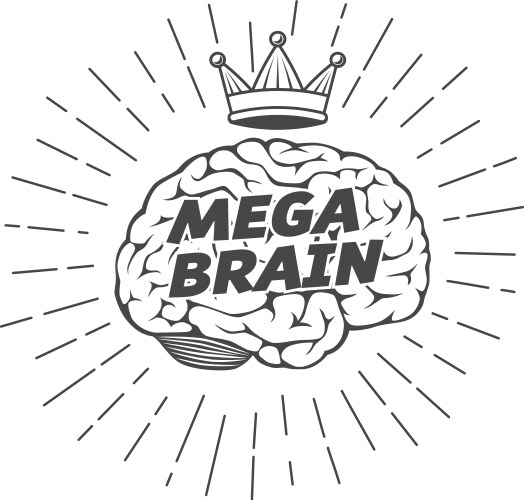 Genius brain logo Royalty Free Vector Image - VectorStock