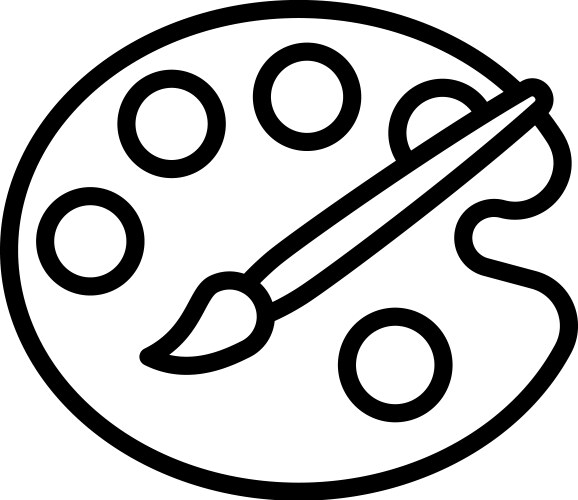 Paint Palette Outline Vector Images (over 12,000)