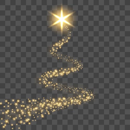 Star trail isolated black transparent background Vector Image