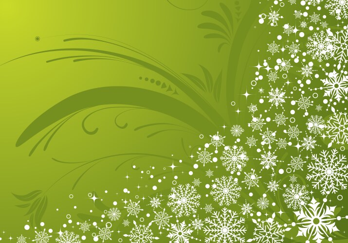 Vintage postcard with christmas trees snow Vector Image