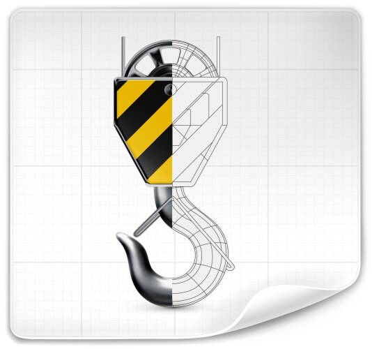 Equipment fastening a leather handle hook Vector Image