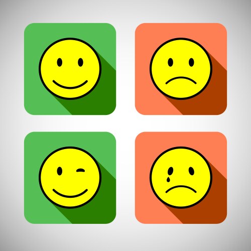 Blue eyes in emotions Royalty Free Vector Image