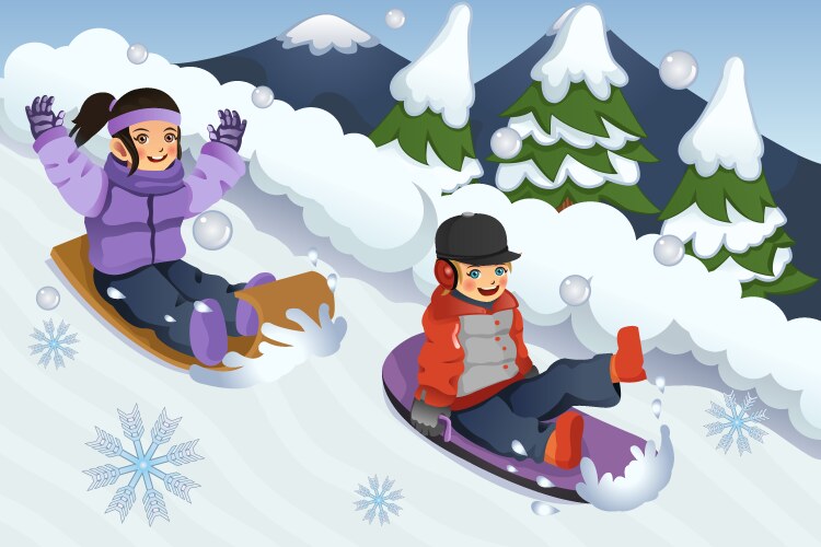 Sledding Clip Art Vector Images (over 510)