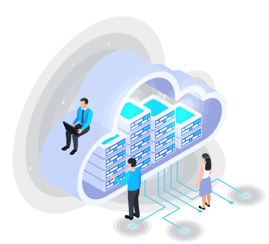 Database servers digital datacenter server Vector Image