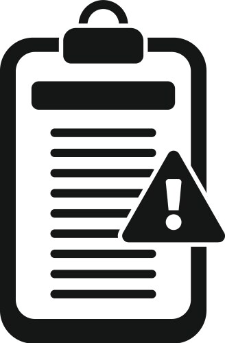 Clipboard disclaimer icon outline Royalty Free Vector Image