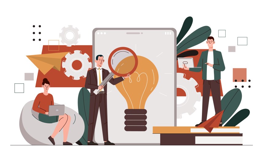 Search for ideas concept Royalty Free Vector Image