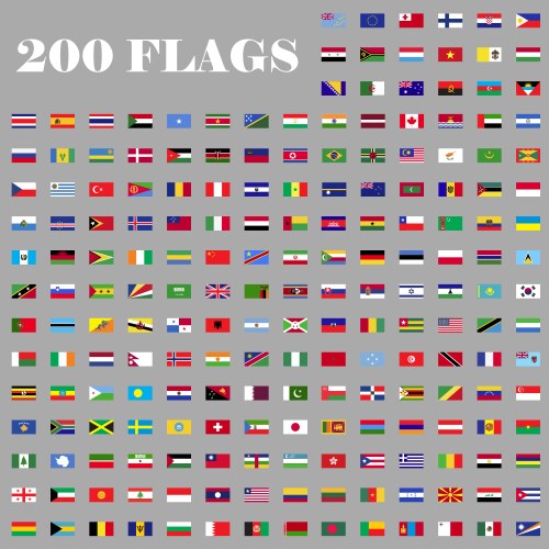 Flags of the world Royalty Free Vector Image - VectorStock