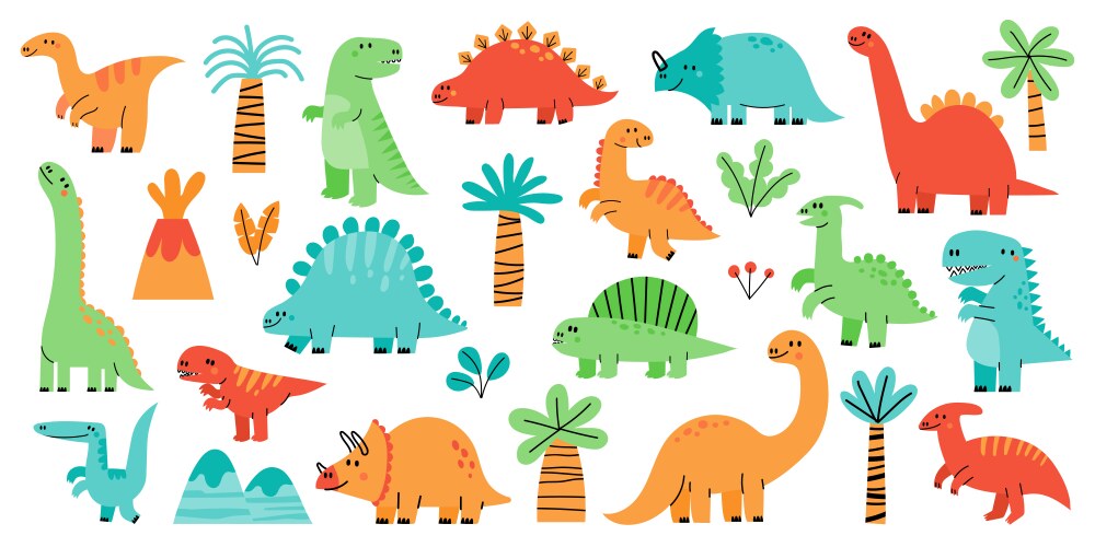 Dinosaur Cartoon Vector Images (over 46,000)