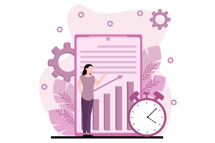 Business flat design Royalty Free Vector Image Business flat design Royalty Free Vector Image