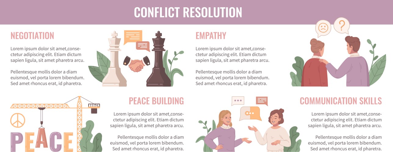 Joint conflict resolution concept icon Royalty Free Vector