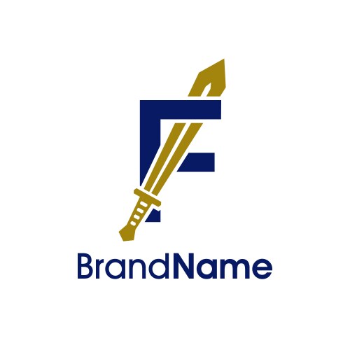 Elegant initial b sword logo Royalty Free Vector Image