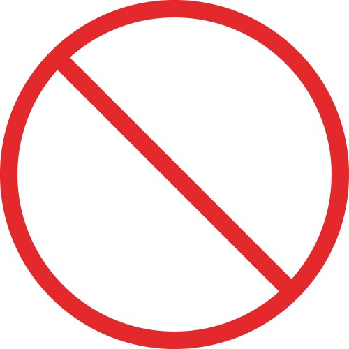 Red Prohibited Sign - No Symbol Royalty Free Vector Image